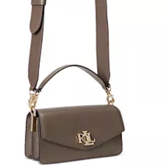 Bags | Nwt Ralph Lauren Small Leather Tayler Crossbody Bag Truffle ...